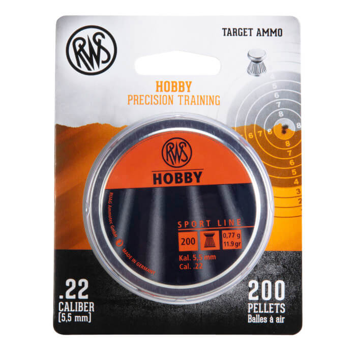 RWS HOBBY .22 AIRGUN PELLET 200 CT – Sports Action