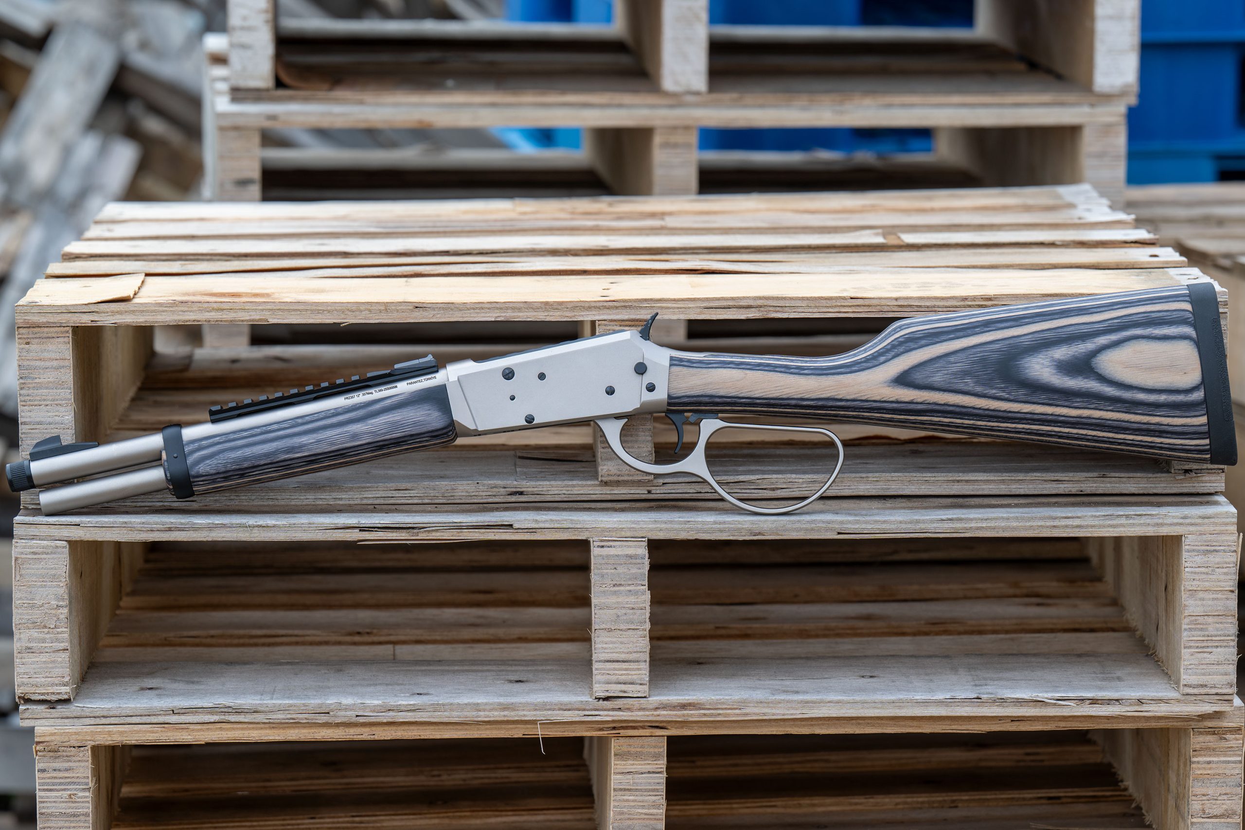 MORISSON LEVER 357 MAG 12″ TIMBERWOLF LAMIN, NICKEL – Sports Action