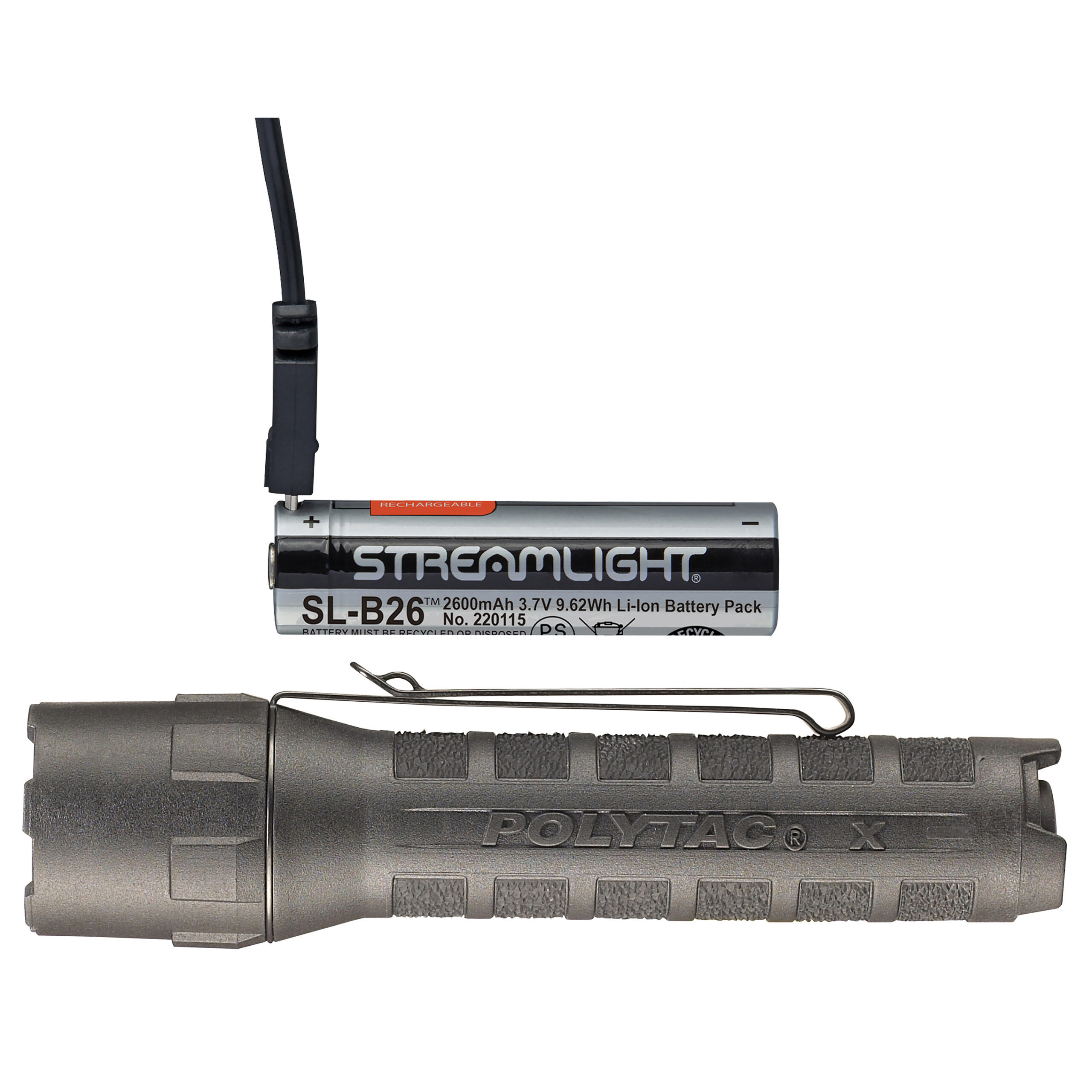 POLYTAC X USB BLACK W/ SL-B26 BATTERY PACK – Sports Action